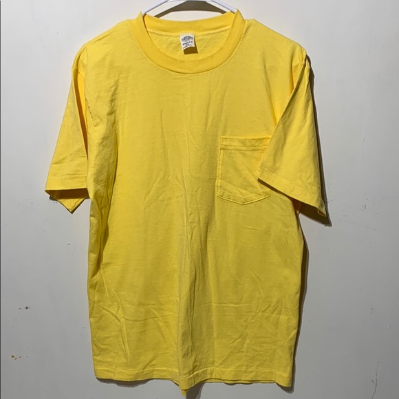 Towncraft | Shirts | Towncraft Vintage Yellow Pocket Short Sleeve Tee ...